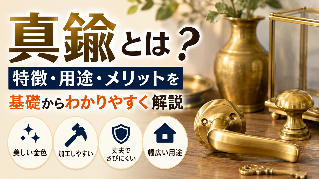 真鍮とは？特徴・用途・メリットを基礎からわかりやすく解説｜MonoTech Lab