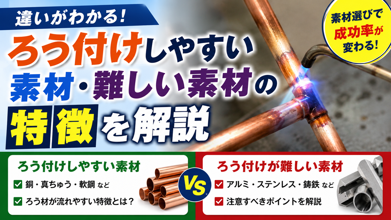 ろう付けしやすい素材・難しい素材の特徴をわかりやすく解説｜MonoTech Lab