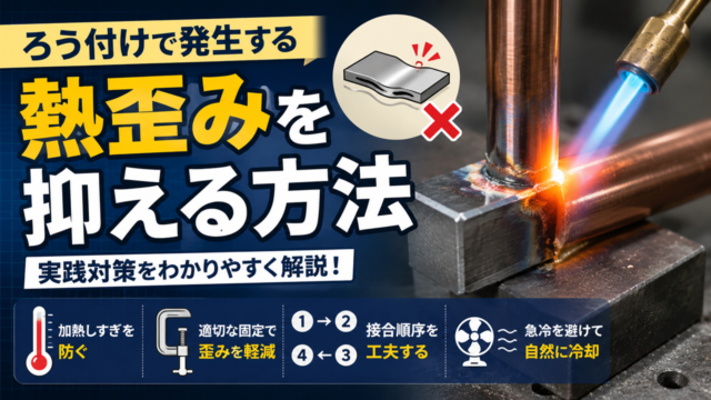 ろう付けで発生する熱歪みを抑えるための実践対策｜MonoTech Lab